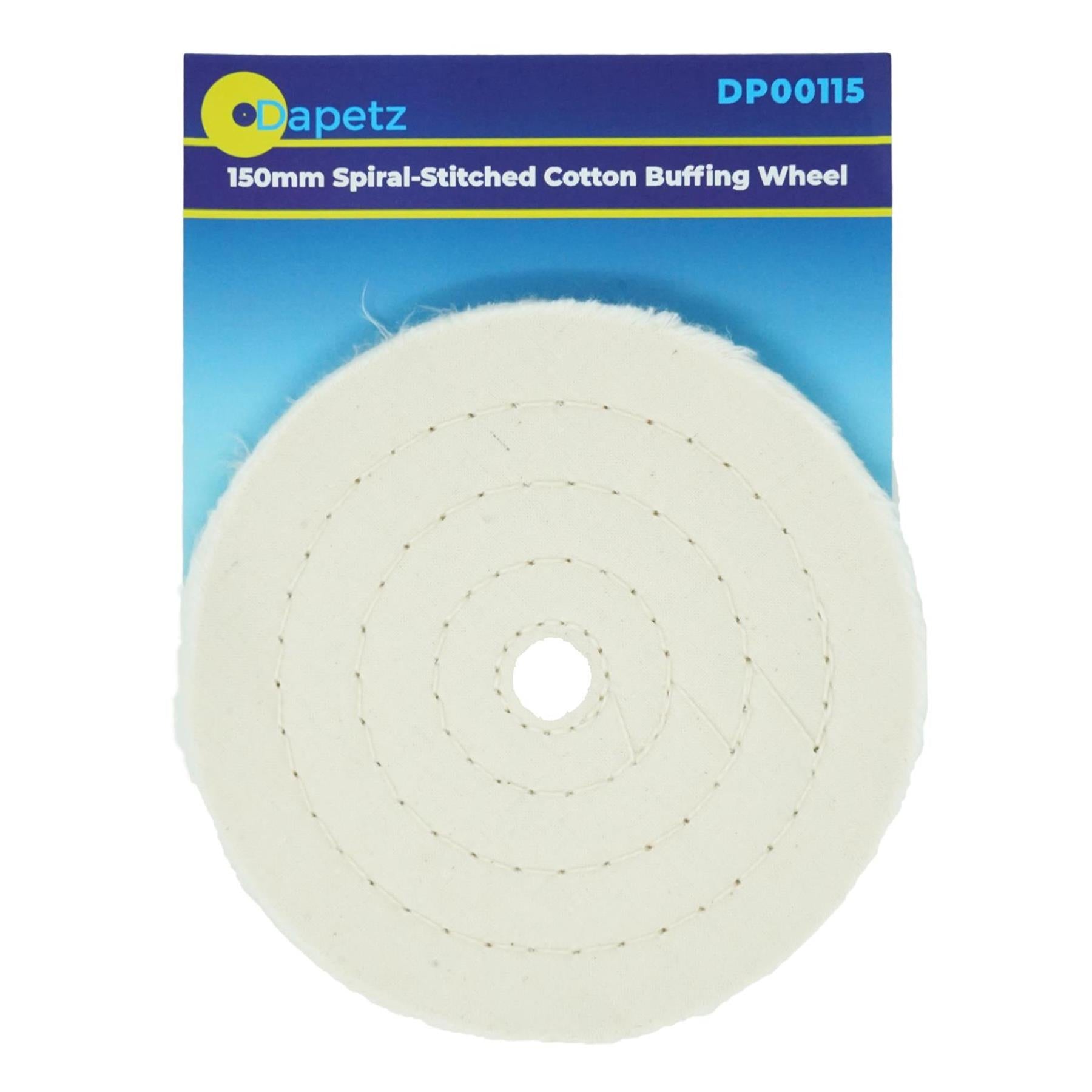 Polishing Mop Buffing Wheel For Drill Bench 150mm 6" Spiral Stitched C ...
