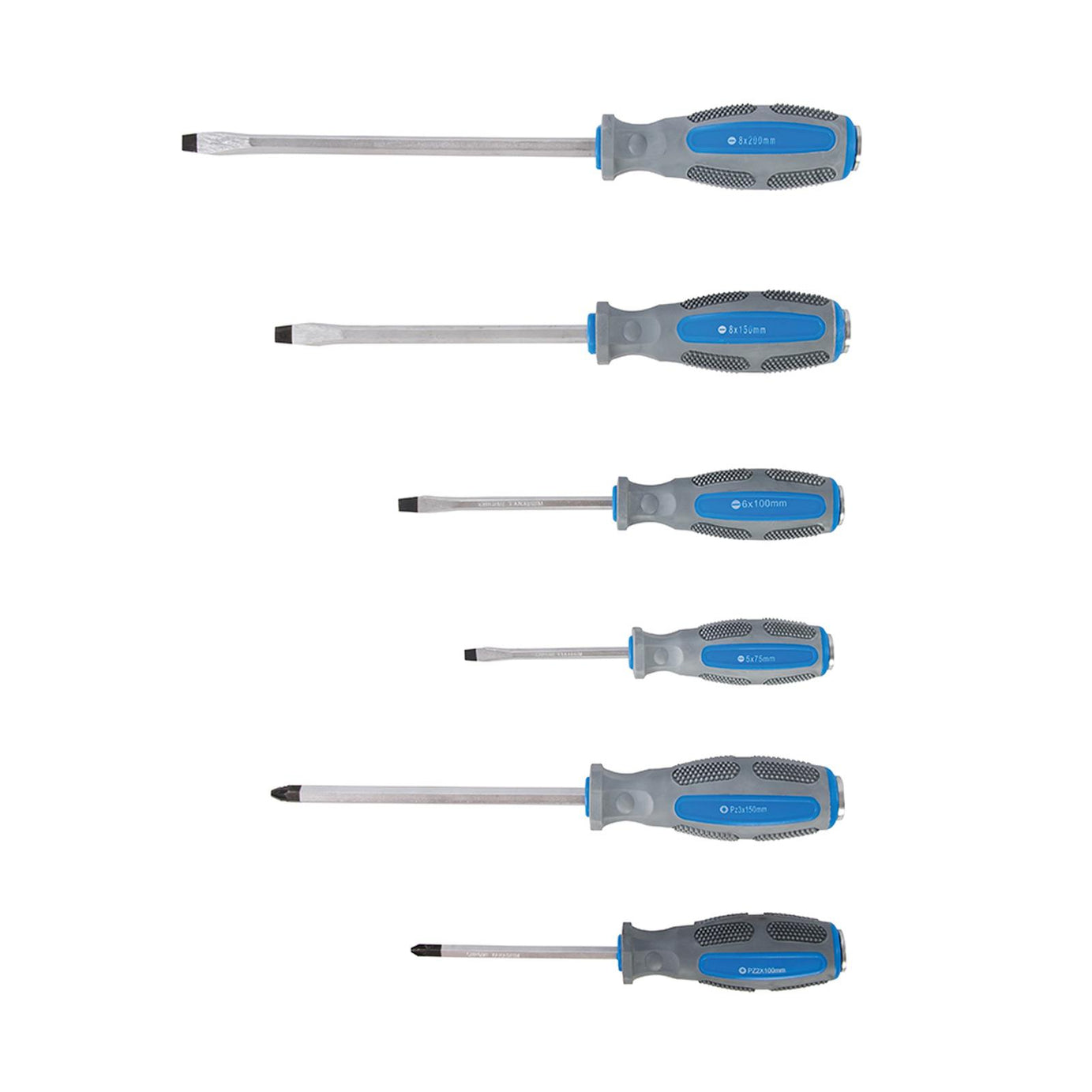 Hammer-Through Screwdriver Set 6pce Impact Resistant Mixed Polymer Han ...