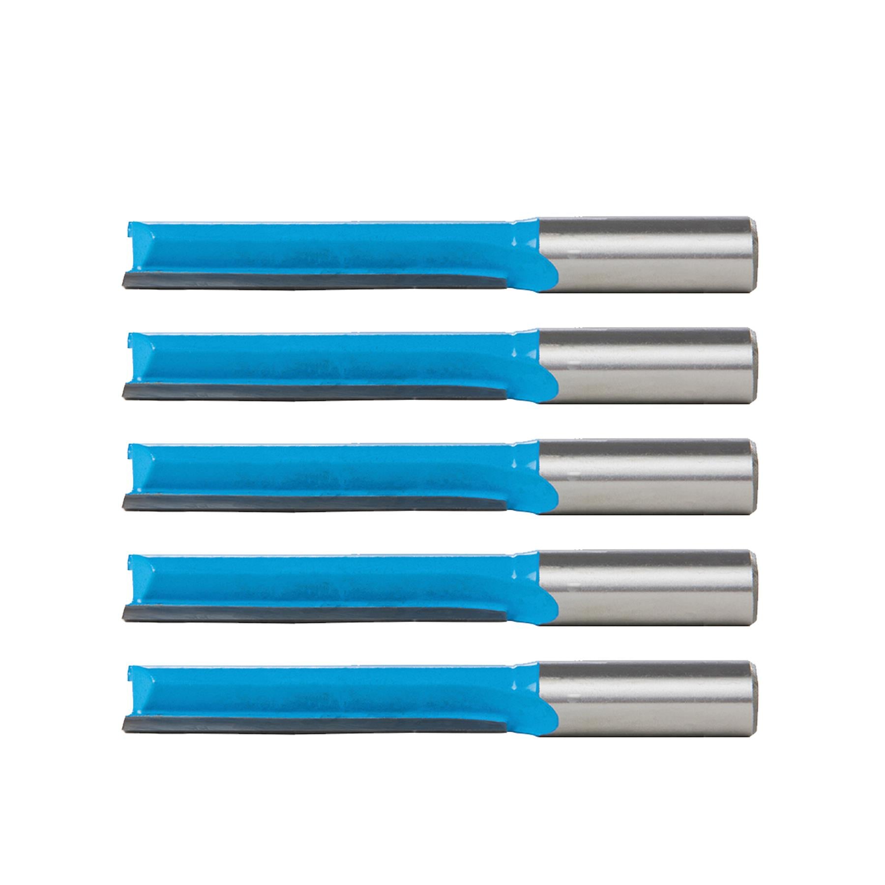 5 X 1/2" Worktop Router Cutter Bit TCT Straight 1/2" X 2 1/2" Twin Flu ...